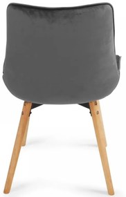 MIADOMODO Sada prošívaných jídelních židlí, tmavě šedá 4 ks
