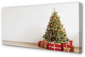 Obrazy na plátně Ozdoby na vánoční stromeček dárky 120x60 cm