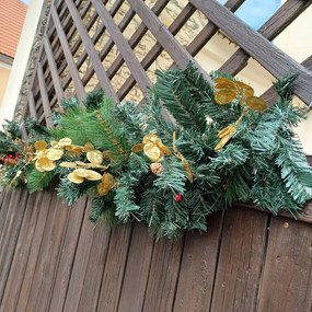 Vánoční přízdoba 99 cm, zlatá, PVC, IP44 venkovní