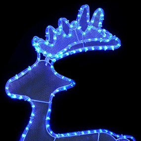 Sob vánoční dekorace s výpletem 306 LED diod 60 x 24 x 89 cm 329824
