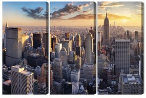 Vícedílný obraz 3D Panorama New York City Nedostatek Nedostatek Plátno Canvas 150x100