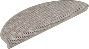 Samolepicí nášlapy na schody sisal 15 ks 65x21x4 cm stříbrné 326871