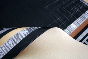 BE Koberec Porte 2228 BLACK GOLD - černý kulatý Rozměr: 80 cm