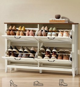 Botník Trina 127 cm krémový/hnědý