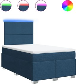 Box spring postel s matrací modrá 120x200 cm textil 3292754