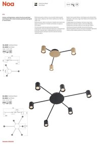 Redo 01-4052 - Bodové svítidlo NOA 6xGU10/10W/230V černá