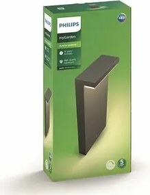 Philips Bustan 9W šedá / LED venkovní sloupkové svítidlo / 1000LM / 27