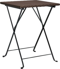 3dílný skládací bistro set hnědý polyratan 319990