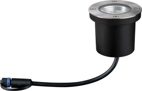 P 94228 Plug & Shine zemní svítidlo kruhové IP65 3000K 4W 24V stříbrná - PAULMANN