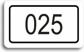 ACCEPT Číslo na dveře - typ 06 (50x30mm) - bílá tabulka - barevný tisk