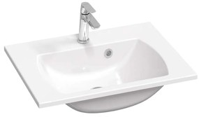 Ravak Classic Slim - Umyvadlo 60x45 cm, s přepadem, s otvorem pro baterii, bílá XJX01160004