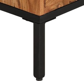 TV skříňka medově hnědá a šedá 110 x 30 x 50 cm masivní akácie 337076