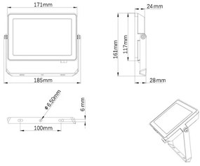Philips - LED Venkovní reflektor PROJECTLINE LED/30W/230V IP65 3000K