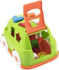 TEDDIES Plastová vkládačka auto / 3 barvy / 24 x 17 cm / od 12 měsíců