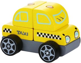 Motorická hračka cubika 13159 taxi vůz - dřevěná skládačka 5 dílů