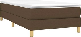 Rám postele s boxspringem tmavě hnědý 90 x 200 cm textil 3120585
