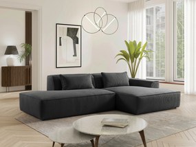 XXXLutz ROHOVÁ SEDAČKA, plast, textil, kompozitní dřevo, antracitová MID.YOU - Sedací soupravy - 000694009606