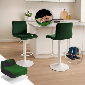 Barová židle Hoover samet W – zelená
