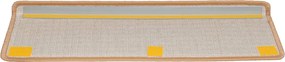 Schodové rohože 20 ks 65 x 21 x 4 cm béžové s obdélníkovým okrajem 3365853