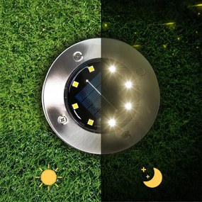 Bluegarden Toolight, LED solární lampa 4,5cm 1ks P60048, stříbrná, OGR-05685