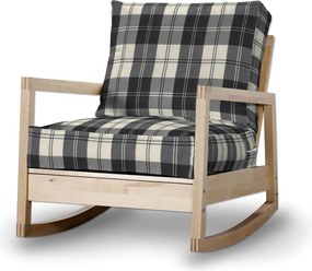 Potah na křeslo IKEA Lillberg barva černá látka pletený vzor, vzorované