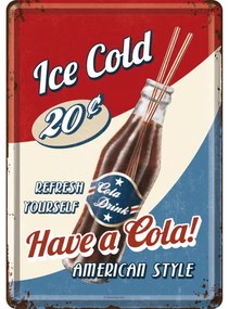 Postershop Plechová pohlednice - Ice Cold Cola