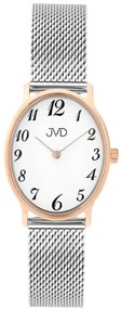 Dámské stříbrné oválné hodinky JVD J4163.7