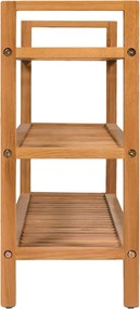 Botník se 3 policemi 100 x 27 x 60 cm masivní dubové dřevo 244209