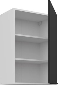 ARIA bc | horní skříňka 50 G-72 1F policová | 50 cm | ANTI FINGERPRINT povrch | bílá/černá