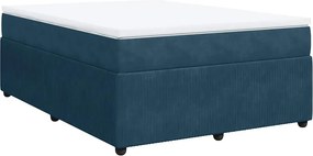 Box spring postel s matrací tmavě modrá 140x190 cm samet 3285642