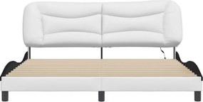 Rám postele s LED bez matrace Hvar bílý a černý 180x200 cm 3213954