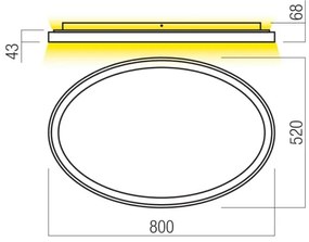 Redo 01-3809 - LED Stmívatelné stropní svítidlo NOBU LED/80W/230V bílá