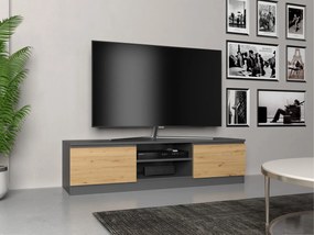 TV stolek Malwa 140 cm antracit/dub artisan