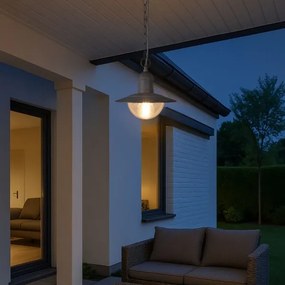 Brilagi - Venkovní závěsné svítidlo MOLDE 1xE27/60W IP44 bílá/patina