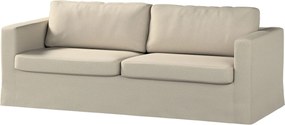 Potah na pohovku IKEA Karlstad 3-místná, nerozkládací, dlouhý barva béžová látka pletený vzor