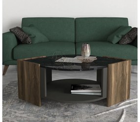 Asir Konferenční stolek MARBEL 40x75 cm hnědá/černá AS0543
