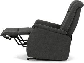 Elektrické polohovací TV křeslo SEN - šedá látka