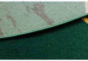 Dywany Luszczow Kusový koberec kulatý EMERALD EXCLUSIVE 1012 mramor, geometrický lahvově zelená / zlato Rozměr koberce: 120 cm KRUH