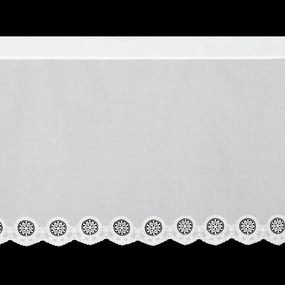KRÁTKÁ ZÁCLONA NA PÁSCE LILA 150X70 CM BÍLÁ