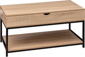 Kávový stolek s výsuvnou deskou ALIAJ, 95 x 50 x 51 cm