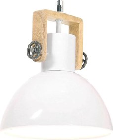 Industriální závěsné svítidlo 25 W bílé kulaté 30 cm E27 320539