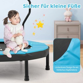 Costway Ø102 cm dětská trampolína s odnímatelnou rukojetí mini trampolína do 100
