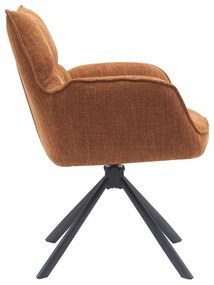 Designová otočná židle Callahan skořicová