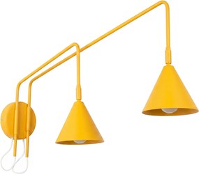 Sollux Lighting Nástěnné svítidlo NOX 2 žluté s vypínačem
