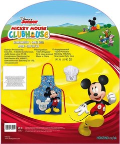 Dětská / chlapecká zástěra s kuchařskou čepicí Mickey Mouse - Disney Junior - Clubhouse - pro děti 3 - 8 roků