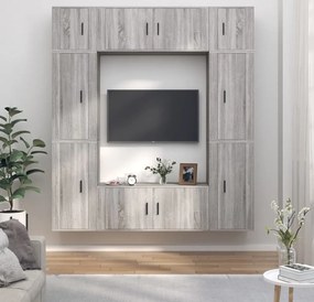vidaXL 8dílný set TV skříněk kompozitní dřevo [3188641] Barva: šedá sonoma
