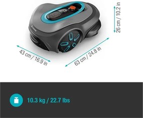 Robotická sekačka Gardena smart SILENO max 1200 m²