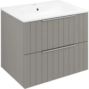 Sapho Cirasa - Umyvadlová skříňka Strip 59x52x46 cm, 2x zásuvka, agila CR611-4343S