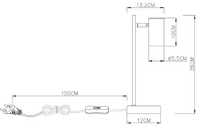 Globo 57910TW - Stolní lampa ROBBY 1xGU10/5W/230V