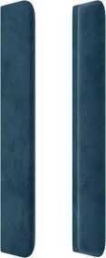 Čelo postele typu ušák tmavě modrá 83x16x118/128 cm samet 3119614